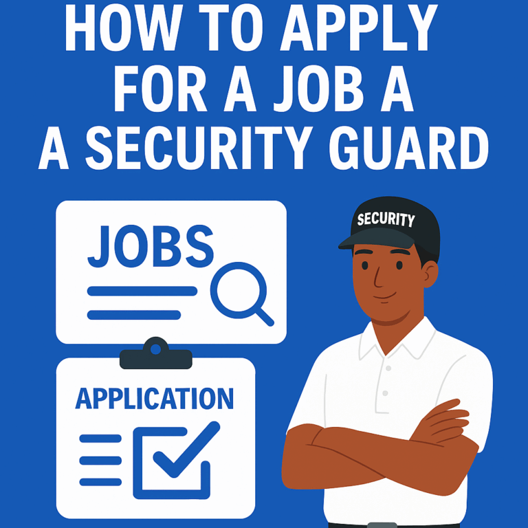 How to Apply for a Job as a Security Guard | Step-by-Step Guide - A & C ...